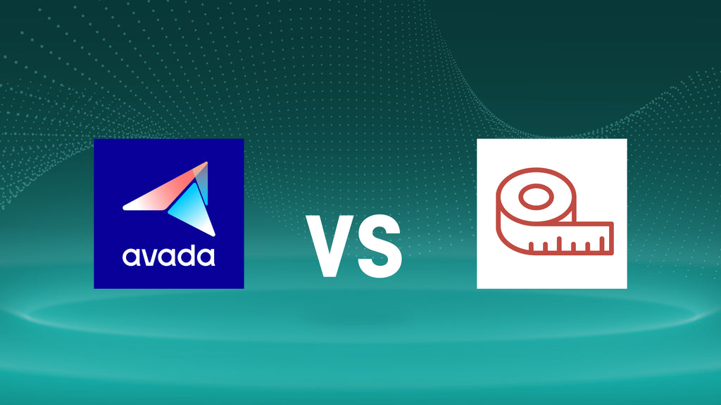 Shopify Product Comparison Apps: Avada: Size Chart, Size Guide vs BF S