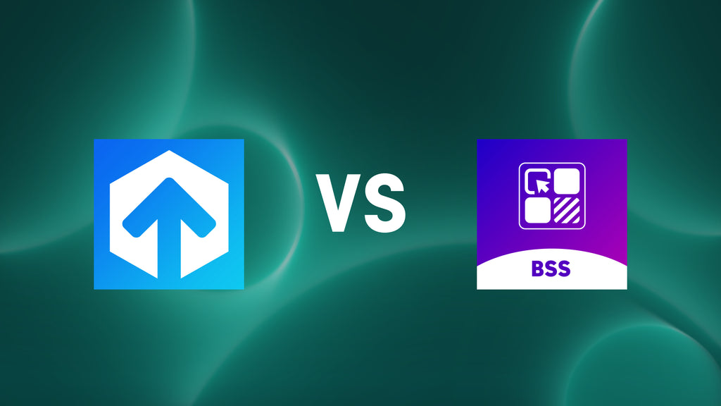 Shopify Productopties-apps: File Uploads door UploadKit vs BSS: Produc