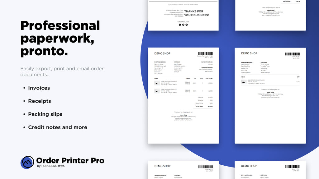Shopify - Order Printer Pro: Invoice App