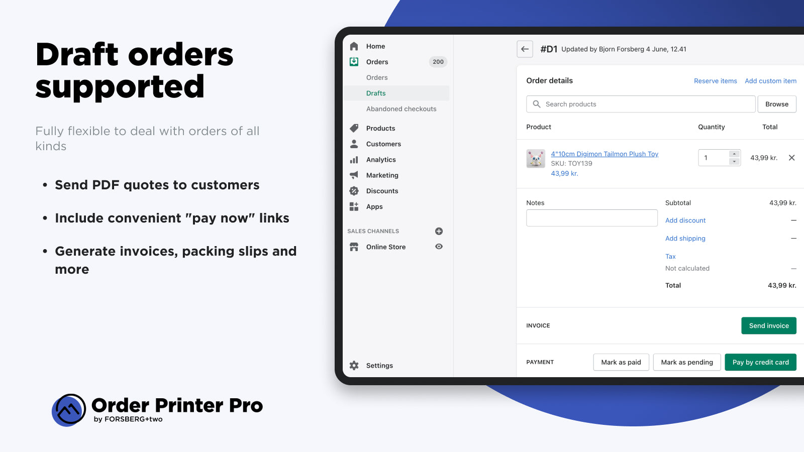 Shopify - Order Printer Pro: Invoice App
